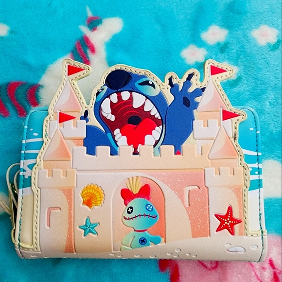 Loungefly | Bags | Loungefly Disney Stitch Sand Castle Wallet | Poshmark